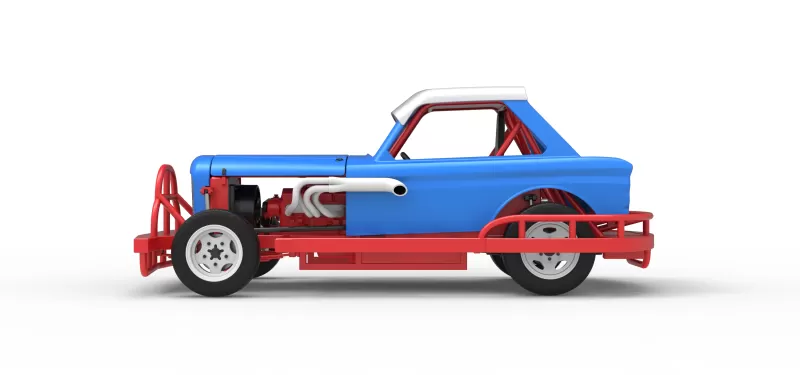 New Zealand Vintage Stock car Scale 1:25 3D Printing Model - Threeding