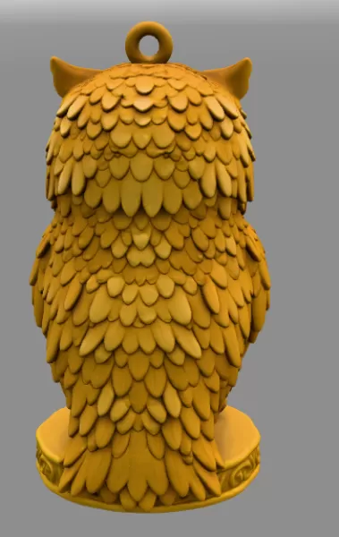 Owl with Heart - Highly Detailed Figurine Pendant 3D Printing Model ...
