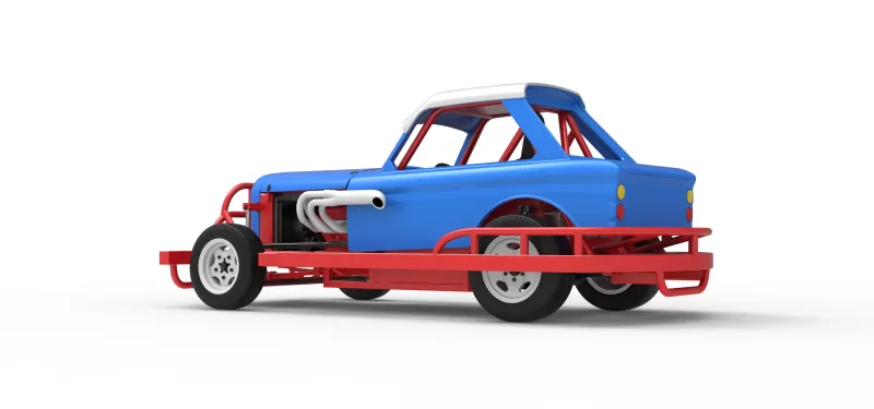 New Zealand Vintage Stock car Scale 1:25 3D Printing Model - Threeding