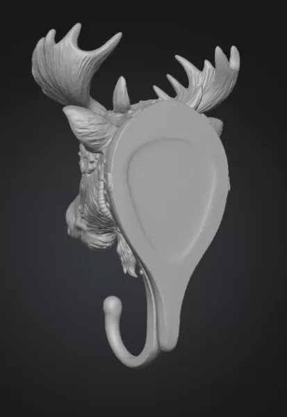 Steampunk Moose Head Wall Hook – High-Detail 3D Printable Sculpt 3D ...