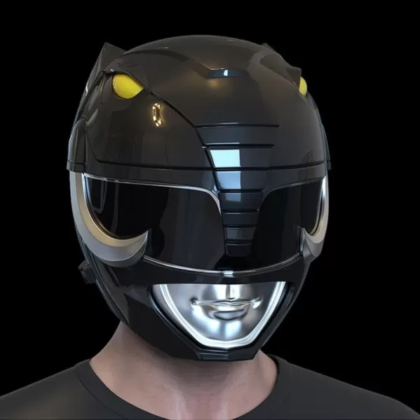 Black Power Ranger Motorcycle Helmet