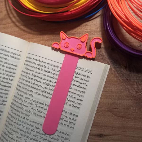Cat Head BookMark, Cute BookMark 3D STL File, Cat Lover Gift 3D ...